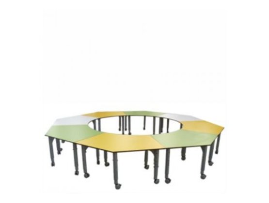 Podz Penta Table Fixed Height Parchment - Peppertree Furniture